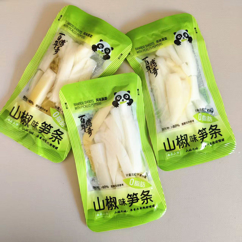 百年传奇山椒味笋条散称独立袋装0脂肪笋类制品零食