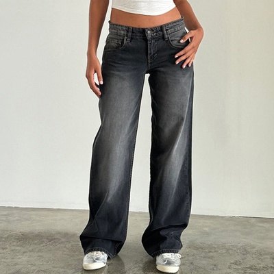 直筒牛仔裤长裤常规牛仔布秋季
