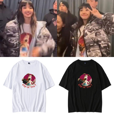 BLACNPINK演唱会lisa同款短袖T恤
