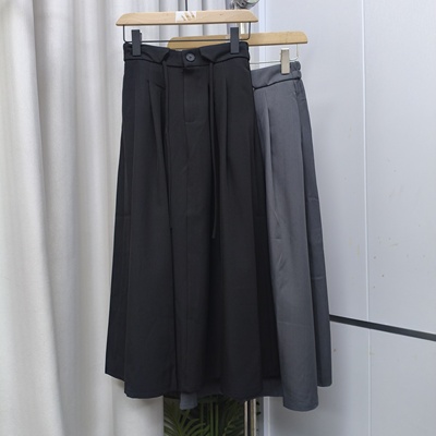 C3235  松紧腰系带中长西装裙BXT614684C