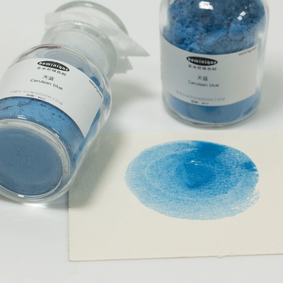 天蓝 CeruleanBlue 油画坦培拉水彩国画蓝色颜料 锡酸钴手工色粉