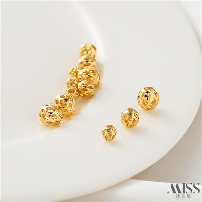 迷饰妮包金保色diy配件散珠包邮