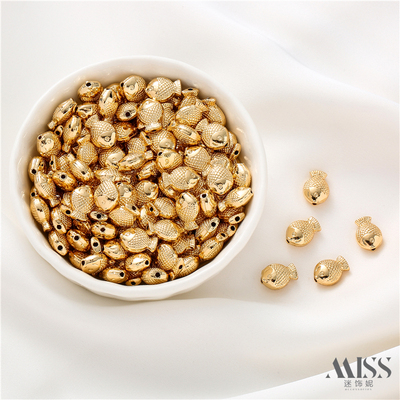 迷饰妮合金镀金镀银保色散珠包邮