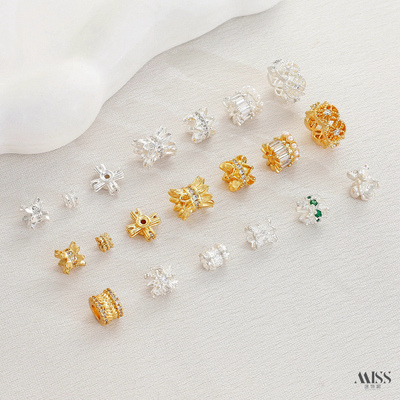 祢饰妮铜镀真金小蛮腰隔珠隔圈