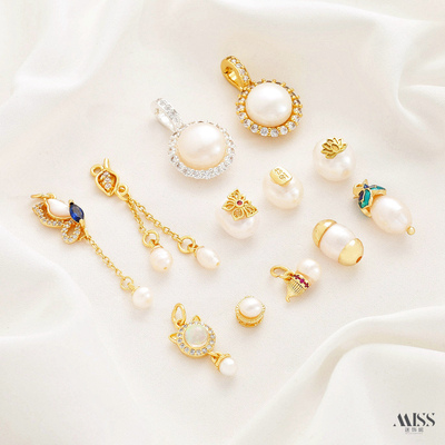 祢饰妮天然珍珠葫芦招财吊坠隔珠