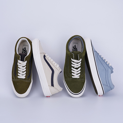 Vans男鞋低帮牛巴革板鞋高端