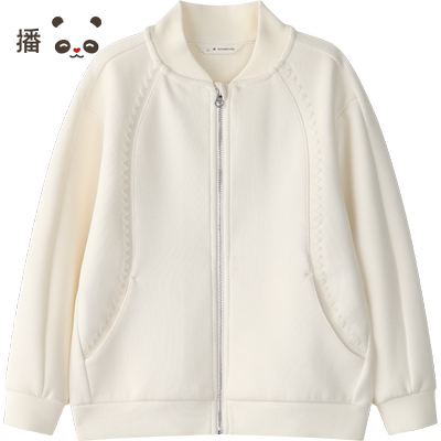 播broadcute童装2024早秋新款男女童外套简约休闲上衣KER3WD0981