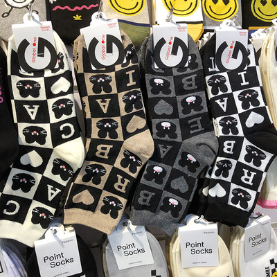 秋冬新款女袜卡通猫咪迷宫