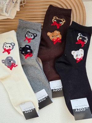 韩国cozy新款女袜少女袜中筒东大门进口可爱百搭休闲棉袜4161