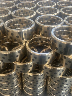 DF-5(2)轴承ZCuAl10Fe3轴套 铜基镶嵌自润滑轴承 石墨铜衬套导套