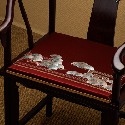 新中式红木沙发坐椅垫古典G75餐椅垫太师椅圈椅座垫实木茶椅垫子