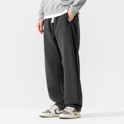 裤子男秋冬新款美式高街卫裤男宽松直筒阔腿潮牌休闲垂感运动长裤