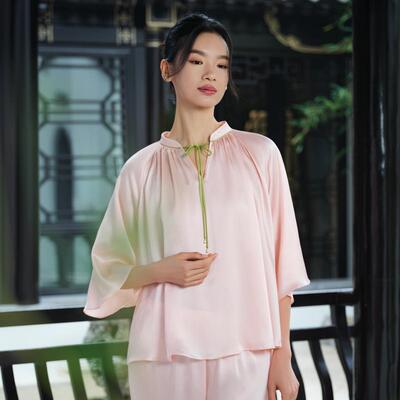 爱慕皇锦真丝经典女士睡衣套头分身家居服套装HJ21528