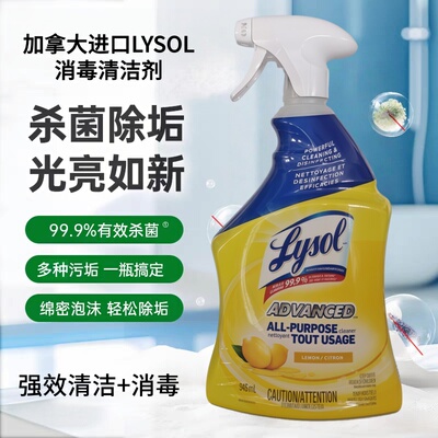 加拿大LYSOL乐守多用途清洁剂浴室地板950ml强效清洁杀菌99.9%