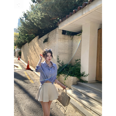 限量【都柏林手信】blue vibe氧气生！竹节纹”小马色织条纹衬衫