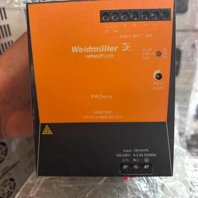 魏德米勒电源PROECO480W，24V，20A，原装拆机下--议价商品