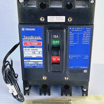 Terasaki TL100F 15A 120kA 3P Circuit Breaker with 200480V Sh