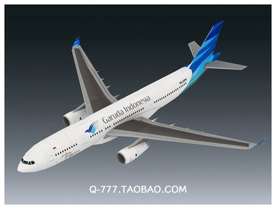 纸模型印尼a330-243民航客机