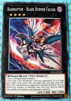 游戏王 美英一刷  DLCS-EN101 N 急袭猛禽-火刃焚烧猎鹰  E3A