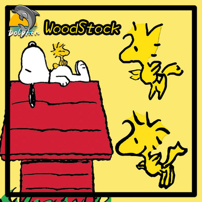 WoodStock糊涂塌客史努比摩托电动车装饰贴纸汽车贴纸划痕遮挡