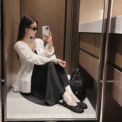 Partysu 韩国进口 官网直邮 春季  Riff  抽褶衬衫