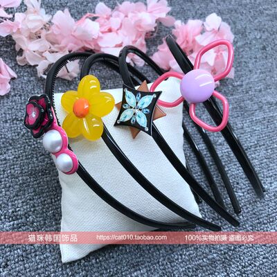 菱形花朵韩版头箍发卡