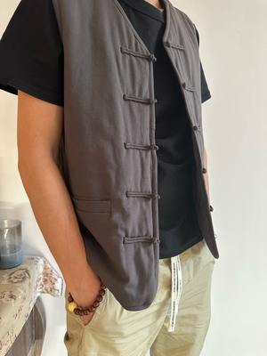 蝉昭盘扣对襟中式纯手工棉花