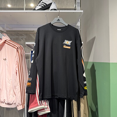 Adidas阿迪达斯男长袖T恤三叶草26秋新款赛车风卫衣套头衫LD6507