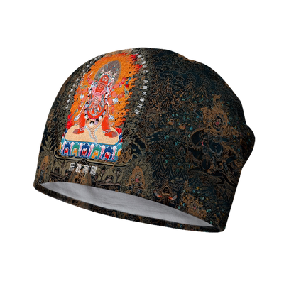 佛像马头金刚藏族三面六臂明棉帽