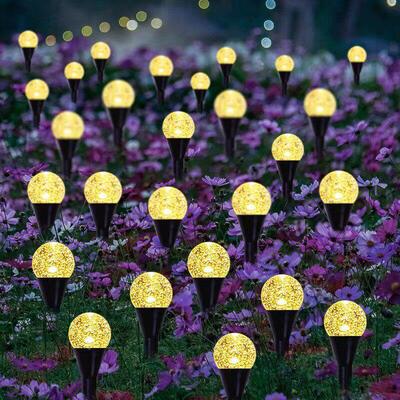 太阳能气泡球地插串户外庭院花园装饰AFJ氛水露晶球营围草灯坪灯