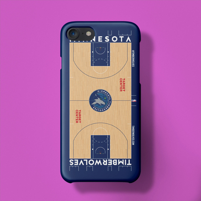 森林狼队球馆地板款唐斯适用于iPhone11ProXRXsMax6S78Plus手机壳