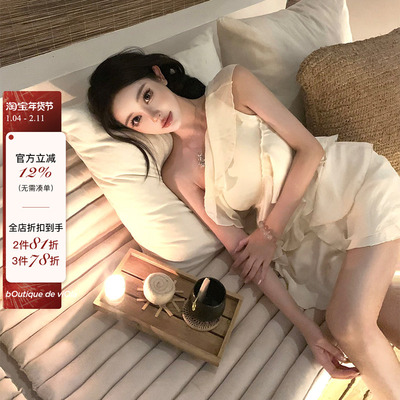 【现货】viola【荷叶莲莲】hal*ton绝美中古拼接斜裁荷叶边连衣裙