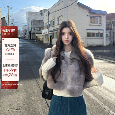 viola【本色贝贝狐】市场Zui浅色号巨软糯顺滑芬兰saga级幼狐