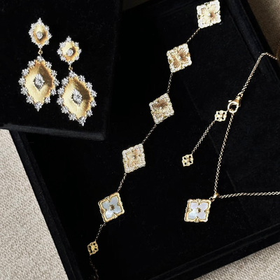 viola【文艺复兴】Buccel*古法金属金丝 手链/耳钉/项链 织纹雕