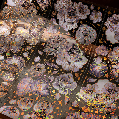 花朵盐系咕卡手帐拼贴装饰贴纸