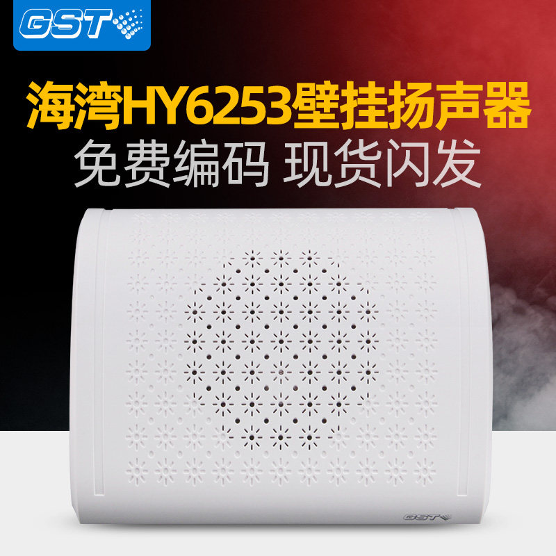 海湾HY6253消防广播壁挂式扬声器新款室内壁挂音箱功放喇叭嵌入式