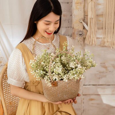 INS风仿真花5头毛豆配草厂家家居装饰跨境婚庆假花MW71113