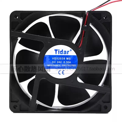 轴流风机 Tidar 120x120x38 VD12038 MS 24V 0.30A 散热轴流风扇