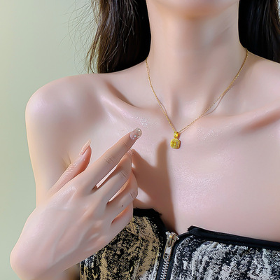 设计师推荐几何方糖项链