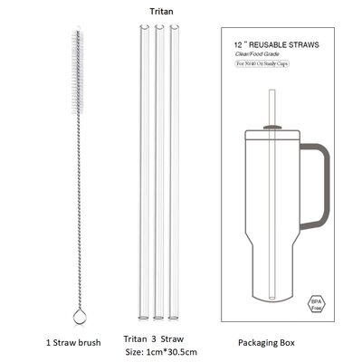 适用于Stanley 2代保温杯旅行杯40OZ兼容30OZ的Tritan材质吸管