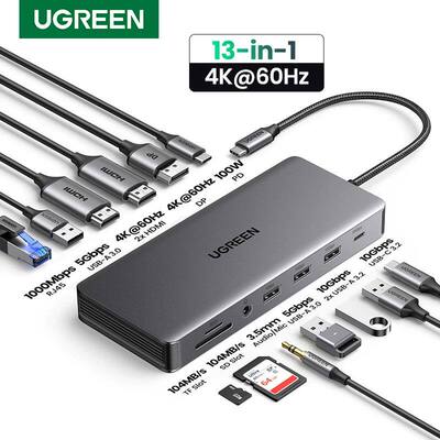 UGREEN绿联15978USB C Docking Station13in 1Triple Display HUB
