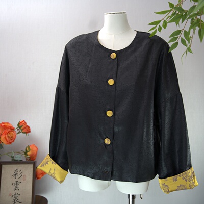 彩云裳—秋季新款外套女双面穿百搭女上衣58040