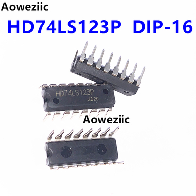 HD74LS123P 直插DIP16 74LS123 双可再触发单稳态多谐振荡器 进口