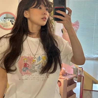 韩国东大门全棉印花T恤