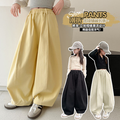 童装2026新款春秋季中大女童孩儿童韩版休闲宽松阔腿裤P52