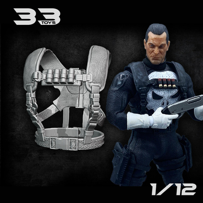 mezco惩罚者sdcc白发罚重甲套装2.0vtoys素体可用1/12人偶6寸diy