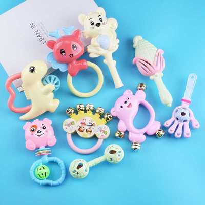 手摇铃塑料锻炼宝宝听力0-1岁