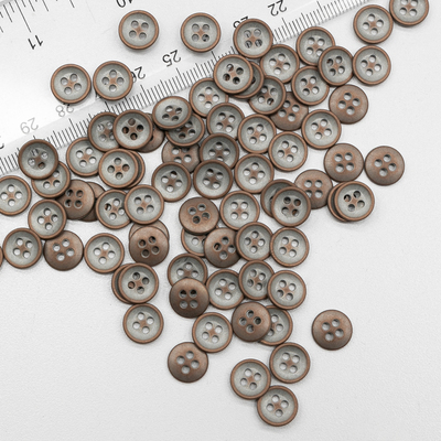 德国UNION KNOPF 合金四孔钮衬衣四眼钮扣辅料│苍白（10mm）