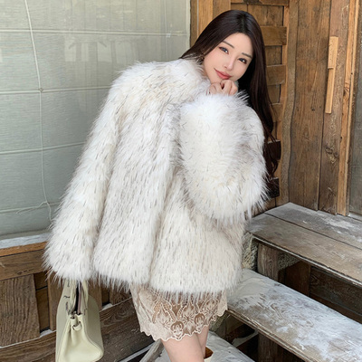 冬季新款貉子毛皮草外套女