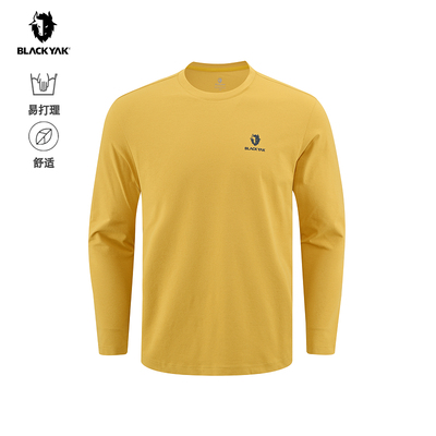 BLACKYAK/布来亚克 春季新款男士休闲长袖圆领T恤FYM431